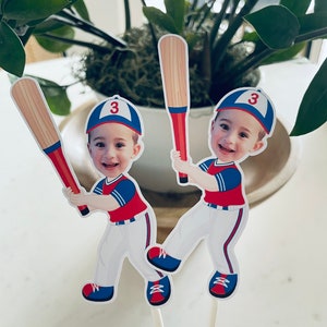 NEW Baseball Inspired Photo Toppers, Baseball Cap Photo Cupcake Toppers ...