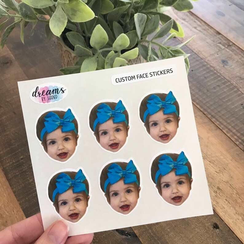 Custom Face Stickers Personalized Face Stickers Baby - Etsy