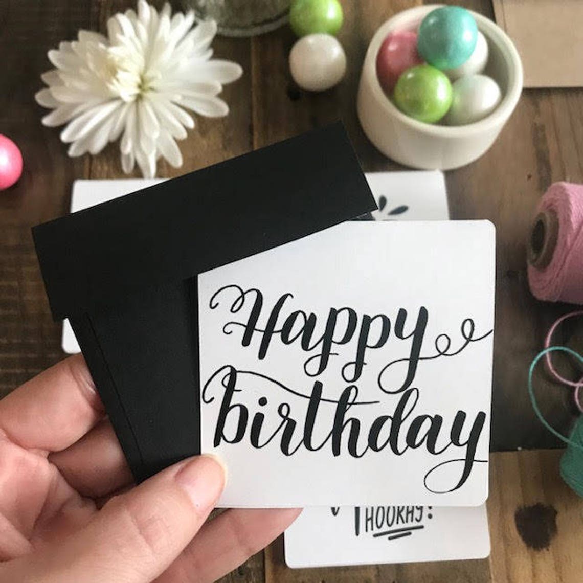 Mini Note Card Greeting Card Birthday Wishes Card Set - Etsy