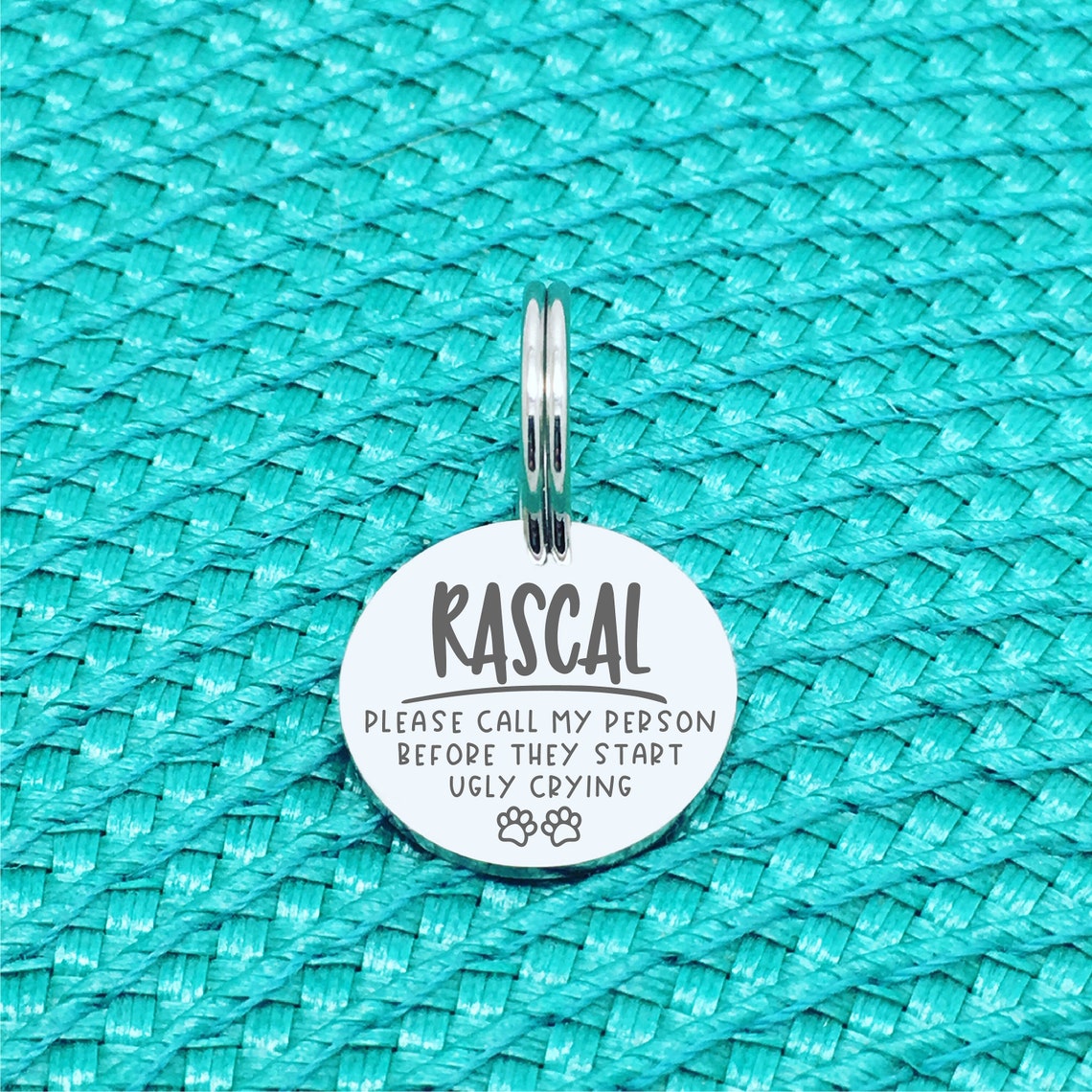 Ugly Crying Dog Tag, Personalised Dog Tag, Dog Tag, Dog, Dog Collar ...