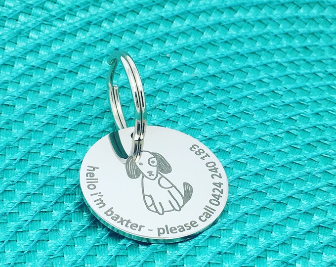 Personalised Dog Name Tag Dog Tags for Dogs Cute Dog Tag Dog - Etsy
