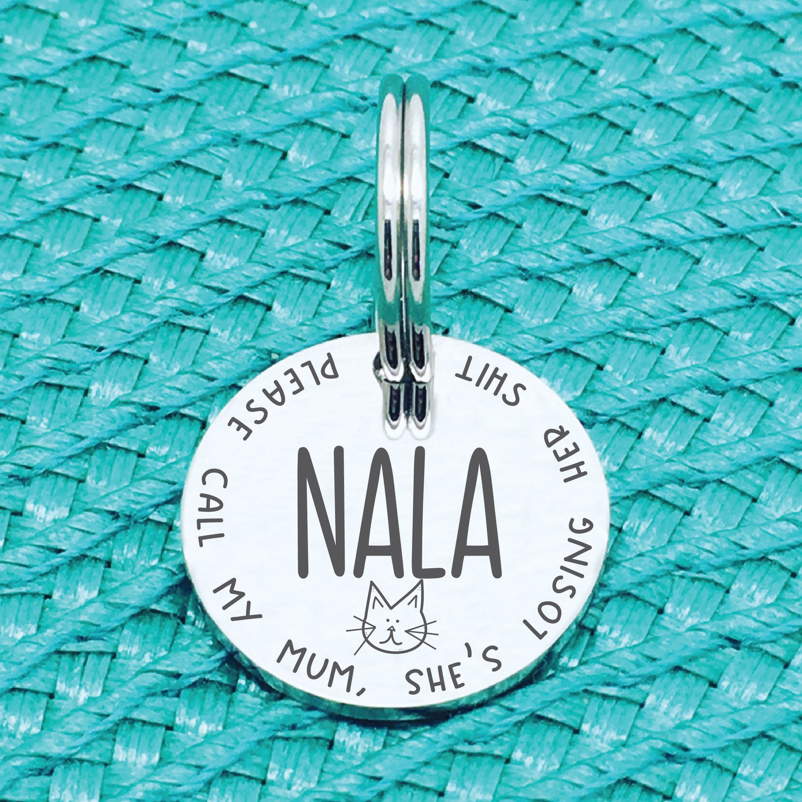 Personalized Cat Name Tag Cute Simple Cat Name Tag | Etsy