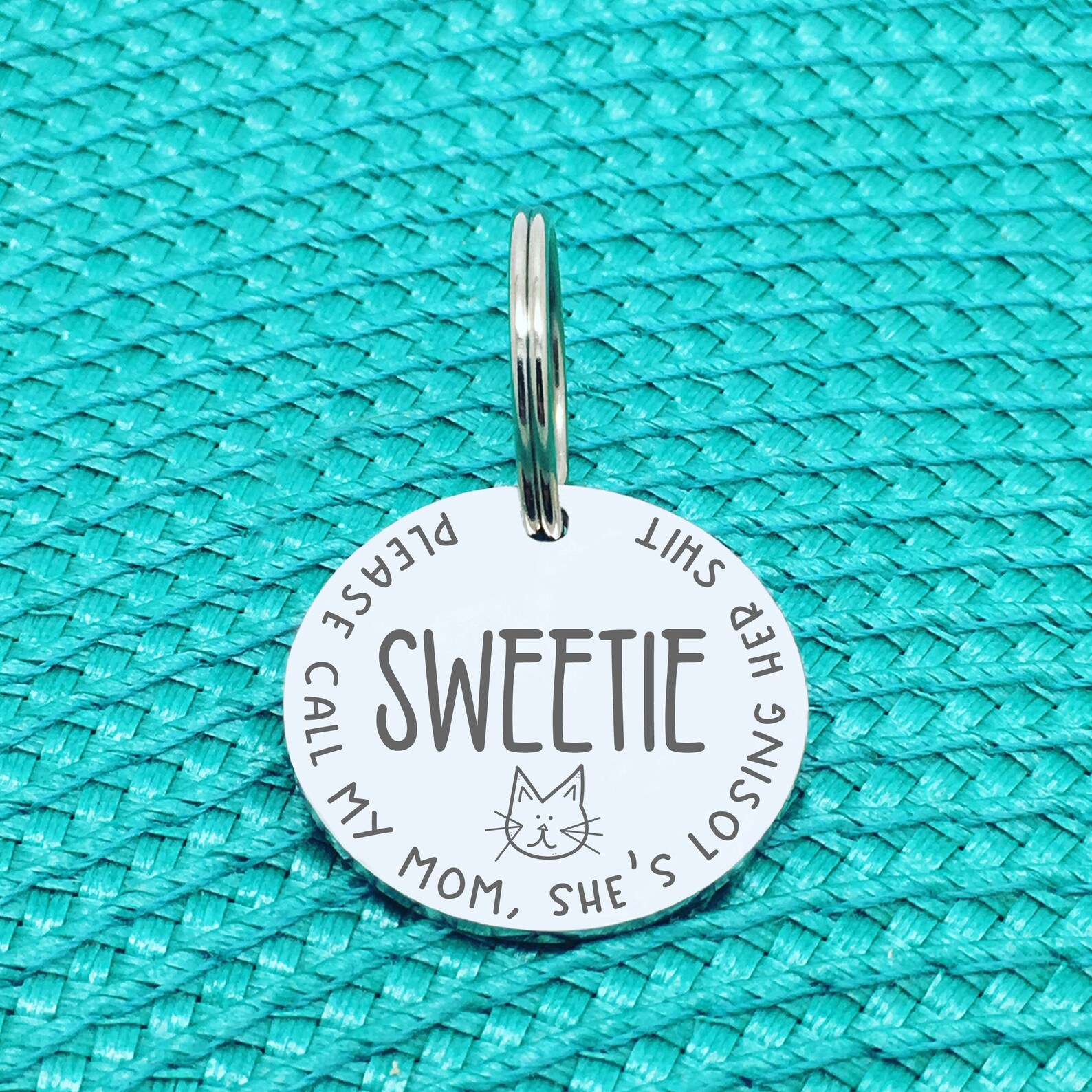 Personalized Cat Name Tag Cute Simple Cat Name Tag | Etsy