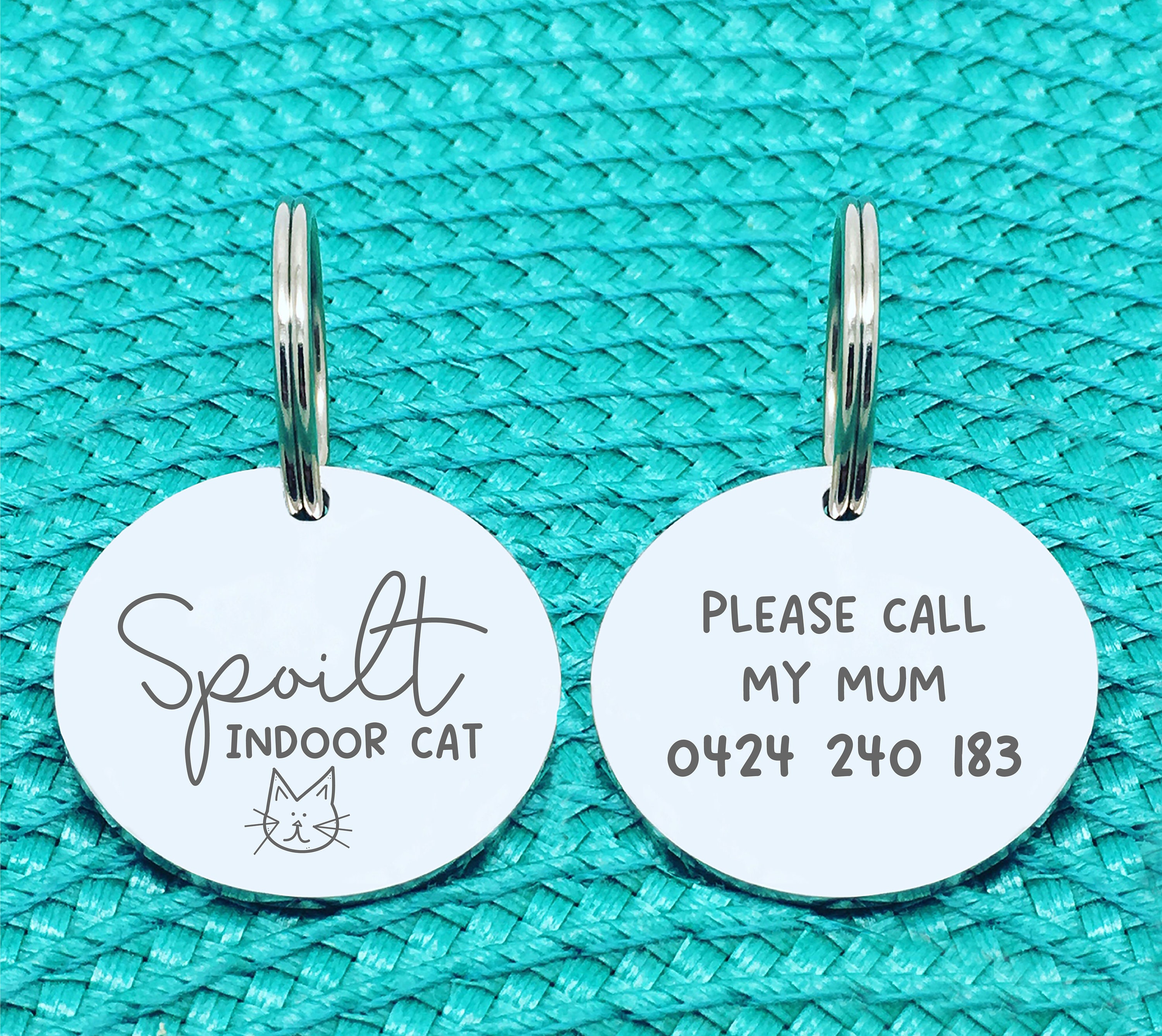 Funny Cat Name Tag Indoor Cat Tag Cats Cat Gifts Cat - Etsy Australia