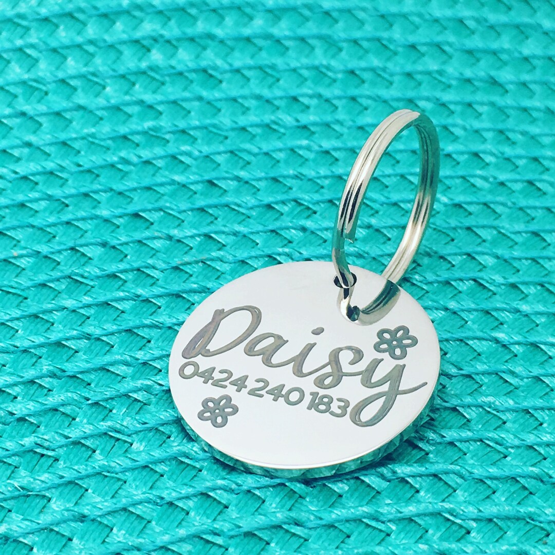 Daisy Dog Tag, Personalised Dog Tag, Personalized Dog Tag, Dog Tag, Pet ...
