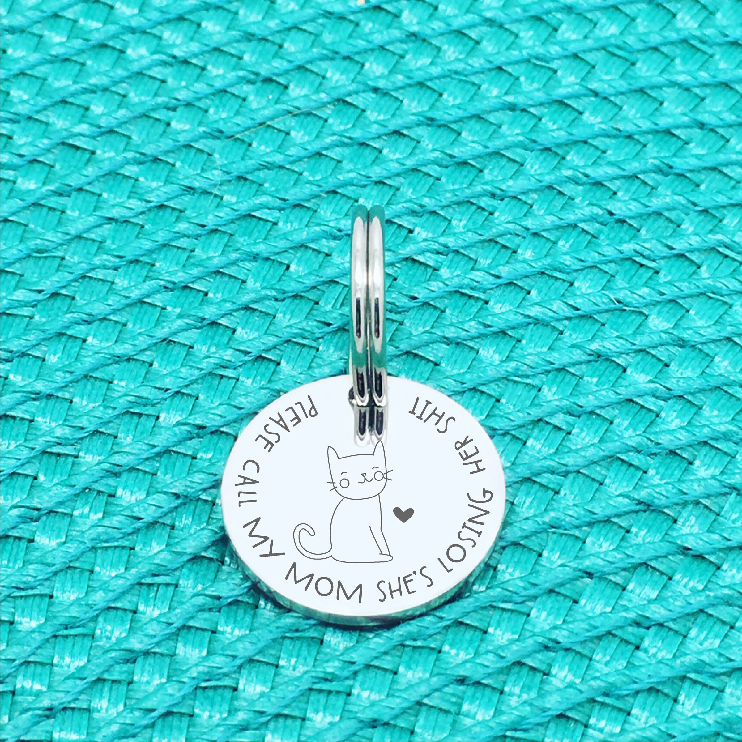 Personalized Cat Name Tag Cute Simple Cat Name Tag | Etsy