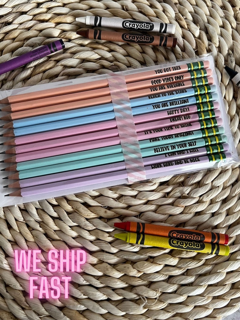Affirmations Pencils- Motivational Pencils-gift Set- Back to School ...