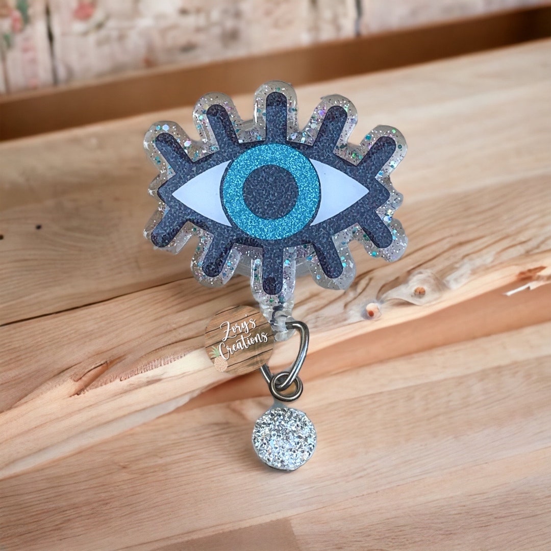 Evil Eye Badge Reel-cute Badge Reel- Retractable Badge Reel- Blue Evil ...