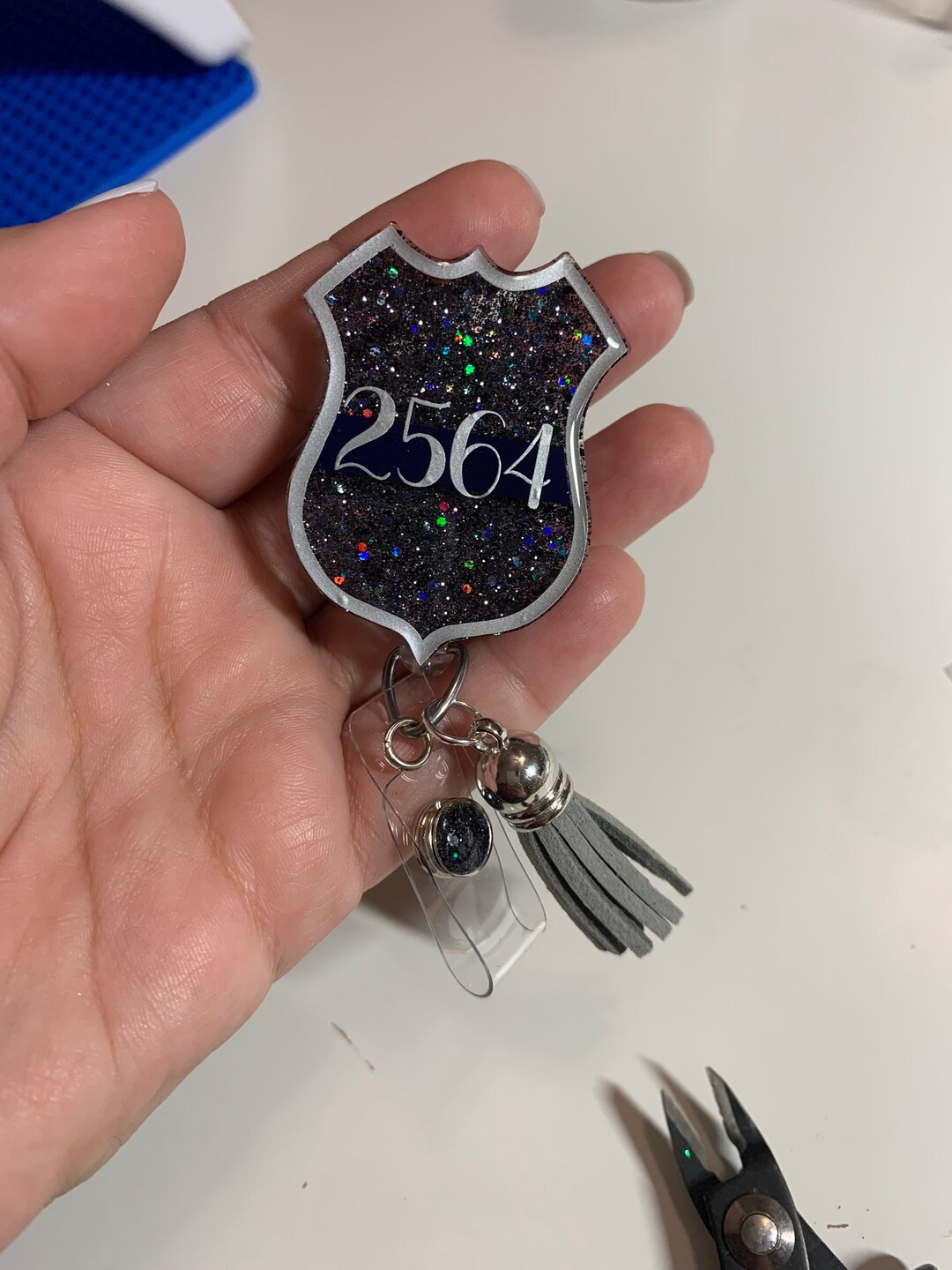 Police Badge Reel Love Police Support Badge Reel Cute Badge - Etsy