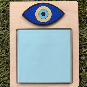 Evil Eye Sticky Note Pad Holder- Sticky Note Holder- Sticky Note Dispenser-office Gifts for ...