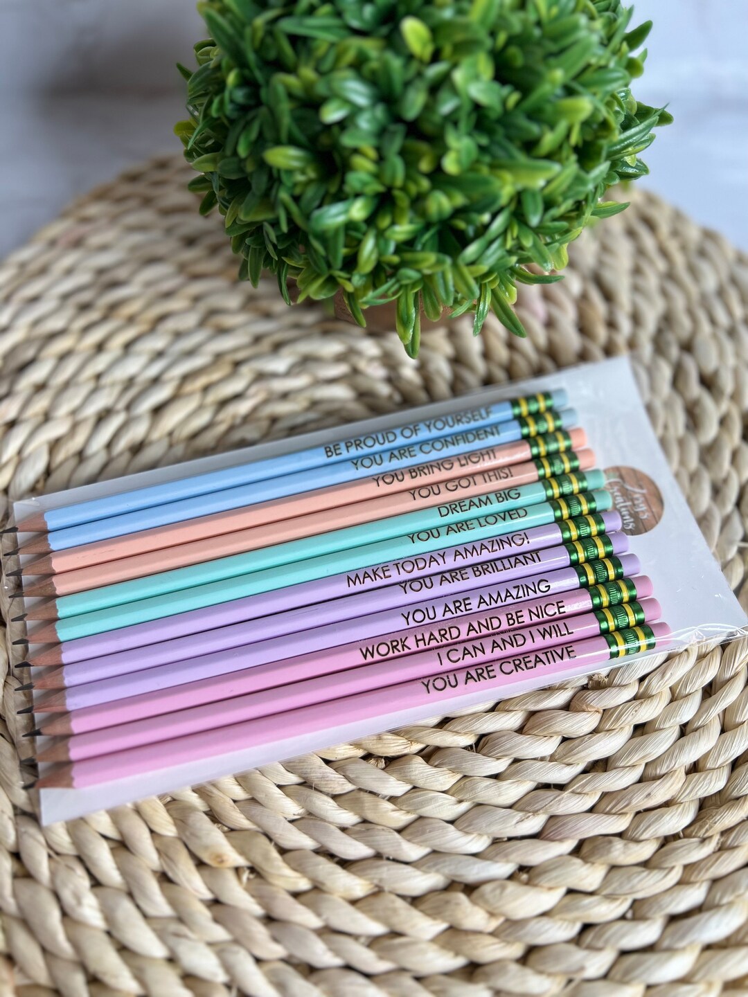 Affirmations Pencils- Motivational Pencils-gift Set- Back to School ...