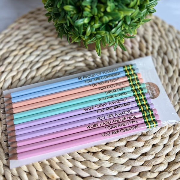 Motivational Pencils - Etsy