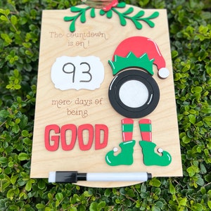 Elf Countdown Sign- Christmas Countdown Sign - Elf Camera Countdown ...