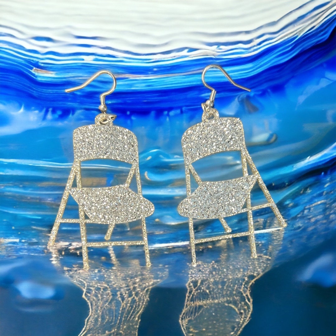 Chair Earrings- Folding Chair Earring- Folding Chair Earring- Folding ...