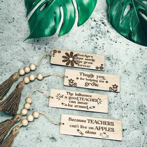 Teacher Bookmark- Teacher Gift- Teacher Appreciation Bookmark Gift- End ...