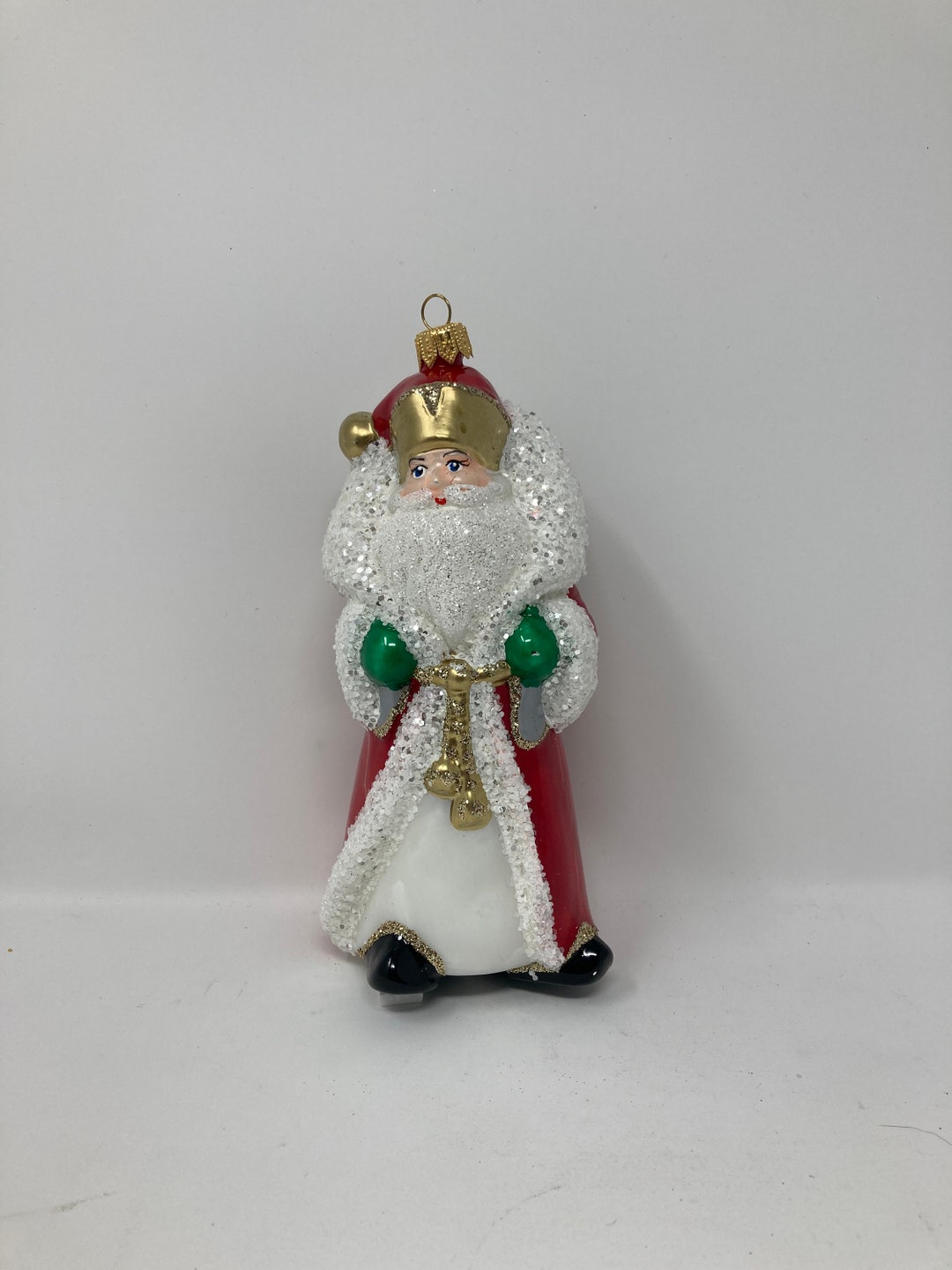 Santa Claus - Glass Christmas Ornaments, Traditional Polish Glass Hand ...