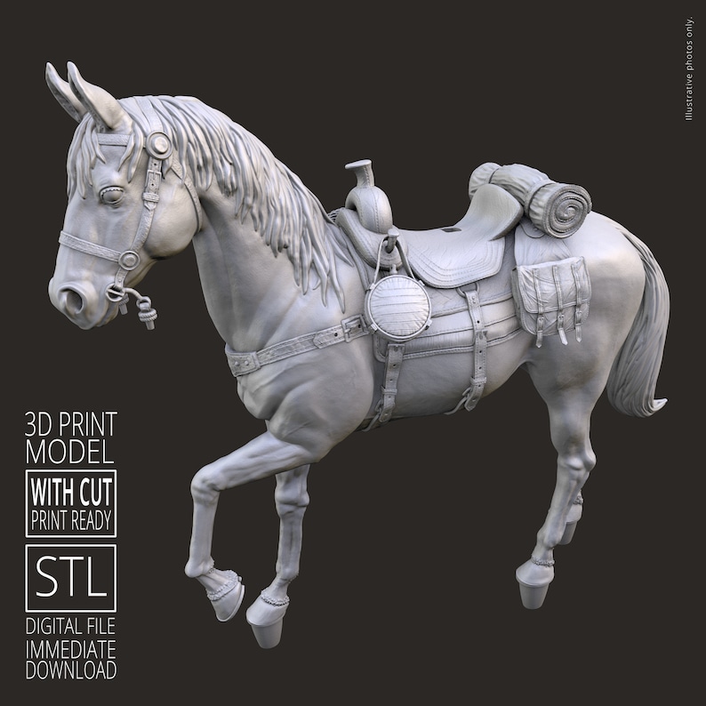 Action Figure Cowboy Statue | STL With CUT - Print Ready - Etsy