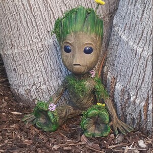 Baby Groot Sitting Figure Hand Painted & Decorated - Etsy