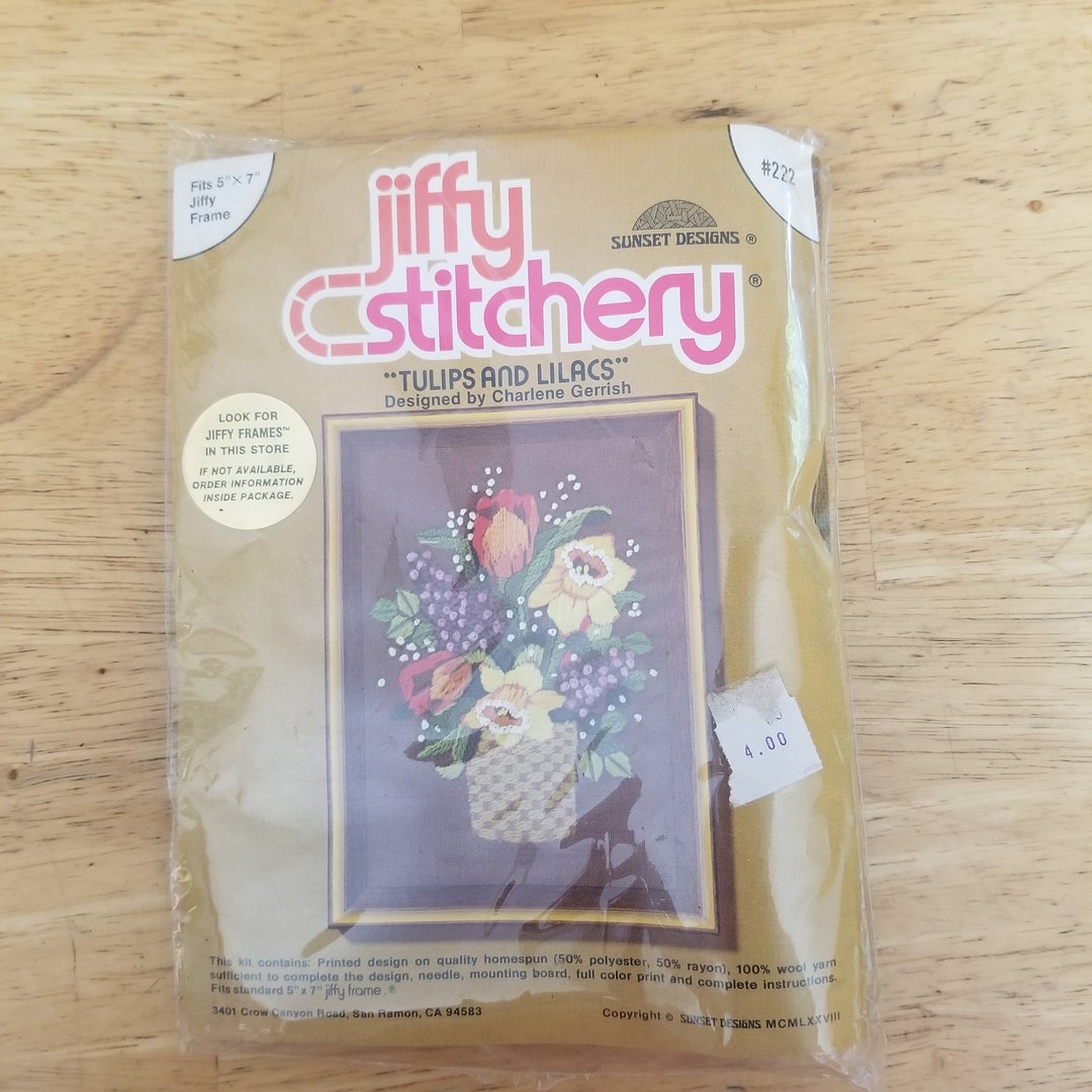 Jiffy Stitchery Homespun Yarn Embroidery Kit - Etsy