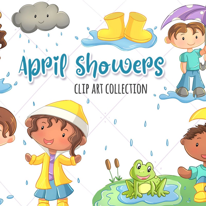 April Showers Cliparts - Etsy