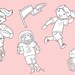 Kids Playing Football Sports Digital Stamps Collection, Cute Football ...