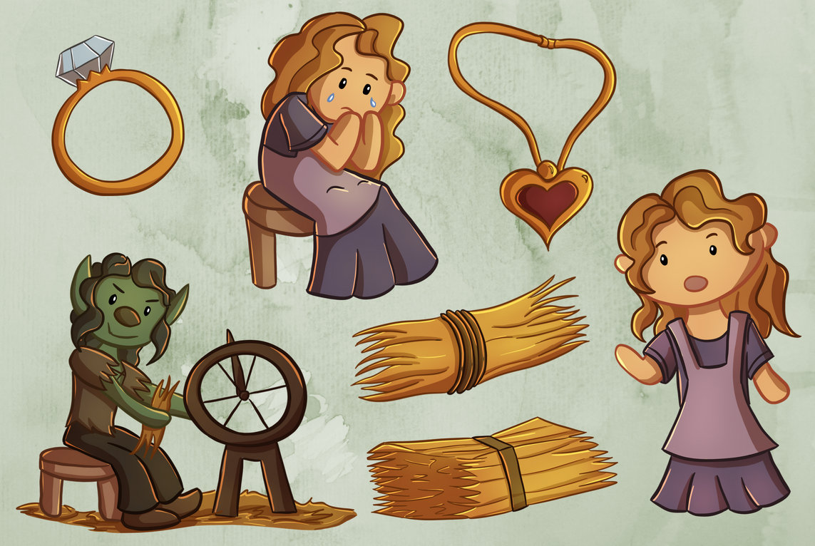 Rumplestiltskin Fairy Tale Clip Art Collection, Cute Storybook Clipart ...