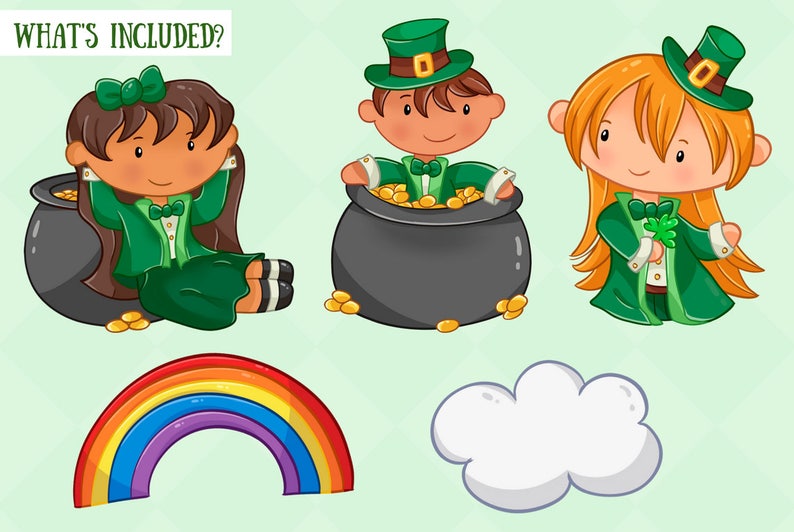 Cute St Patrick's Day Clip Art, Kawaii St. Patrick's Day Clipart ...