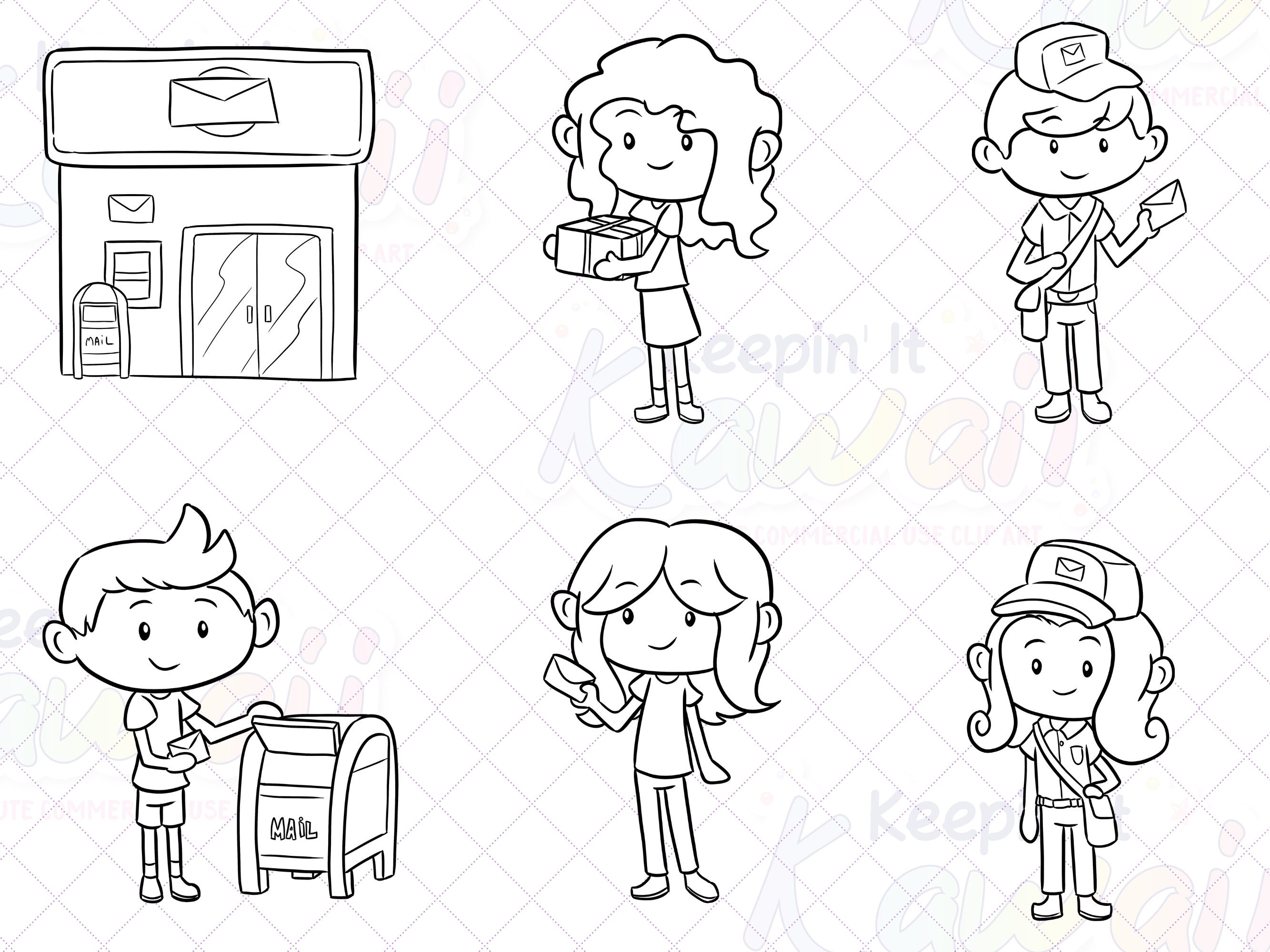 Post Office Clipart, Postal Service Clip Art, Cute Post Office Graphics ...