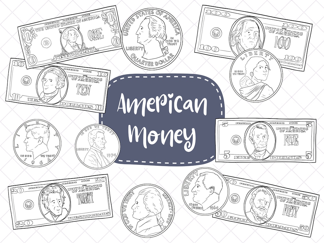 American Money Clip Art, Cute Money, Kids Money Clipart, Kids Finance ...