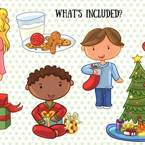 Christmas Morning Clip Art Collection Cute Christmas Clip - Etsy
