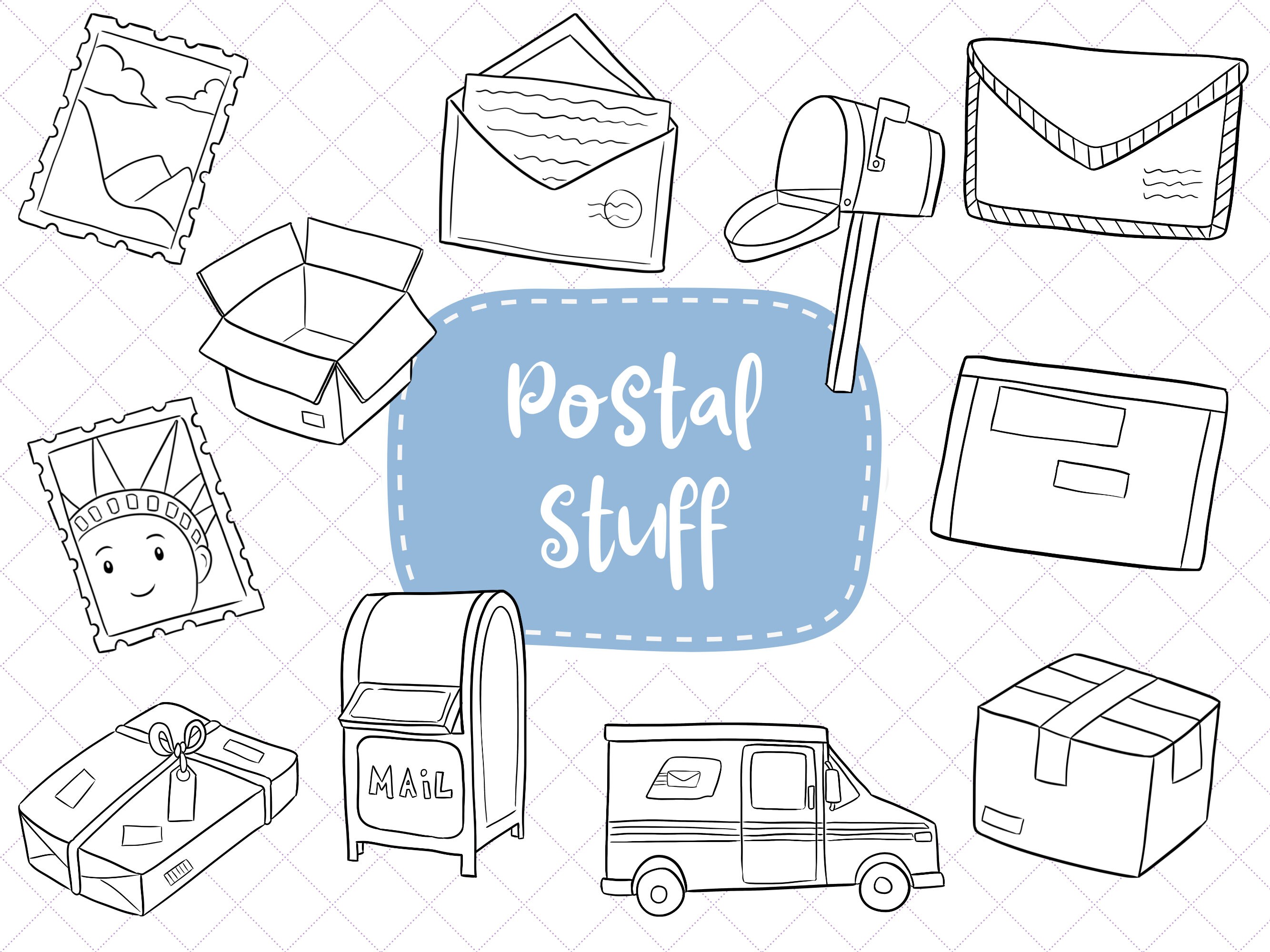 Post Office Clipart, Postal Service Clip Art, Cute Post Office Graphics ...