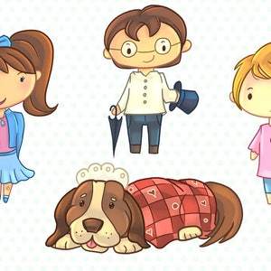 Cute Peter Pan Storybook Clip Art Set Kawaii Mermaid Clip Art Fairy ...