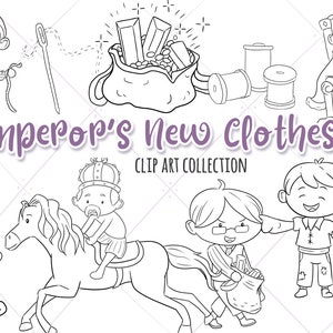 Emperor's New Clothes Fairy Tale Clip Art, Hans Christian Andersen ...