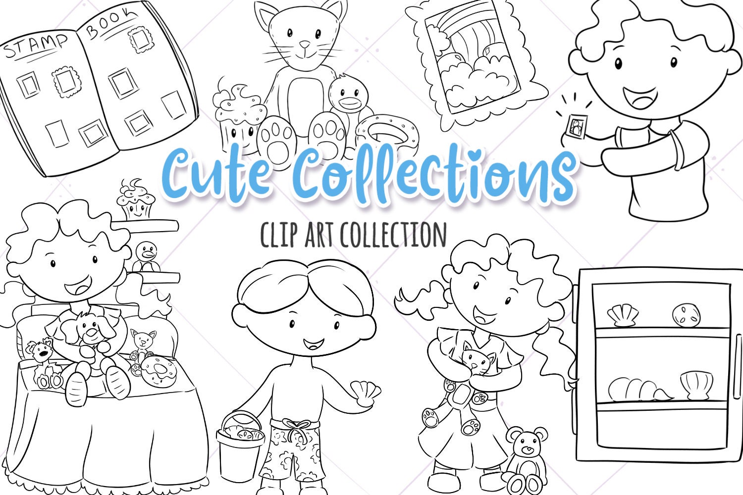 Collecting Stamps Clipart