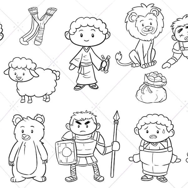 David and Goliath - Etsy