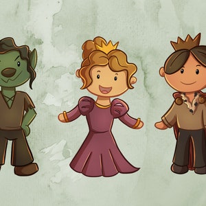 Rumplestiltskin Fairy Tale Clip Art Collection, Cute Storybook Clipart ...