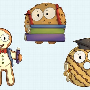 Smart Cookies Back to School Clip Art Collection, Cute School Clipart ...