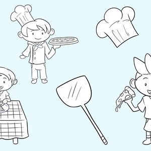 Pizza Party Clipart, Cute Pizza Party Boys Clip Art, Pizza Party ...