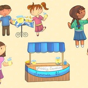 Cute Lemonade Stand Clip Art Set - Lemonade Kids Clip Art - Summer Time ...