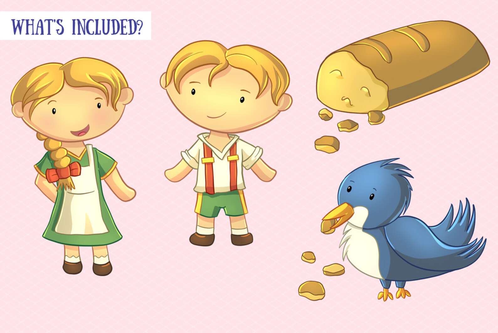 Süßes Hänsel und Gretel Clipart, Lebkuchenhaus Clipart, Kawaii Märchen ...