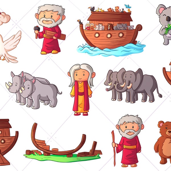 Noahs Ark Clipart - Etsy