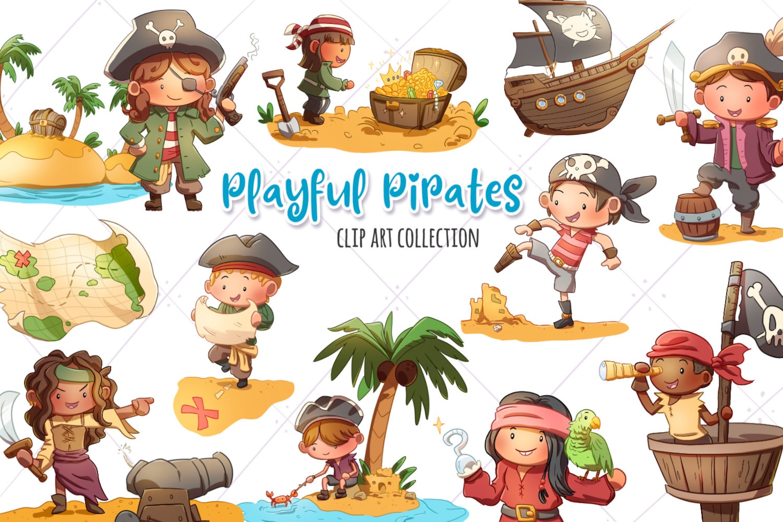 Pirate Clip Art, Pirate Ships Clipart, Pirate Party Graphics, Pirate ...