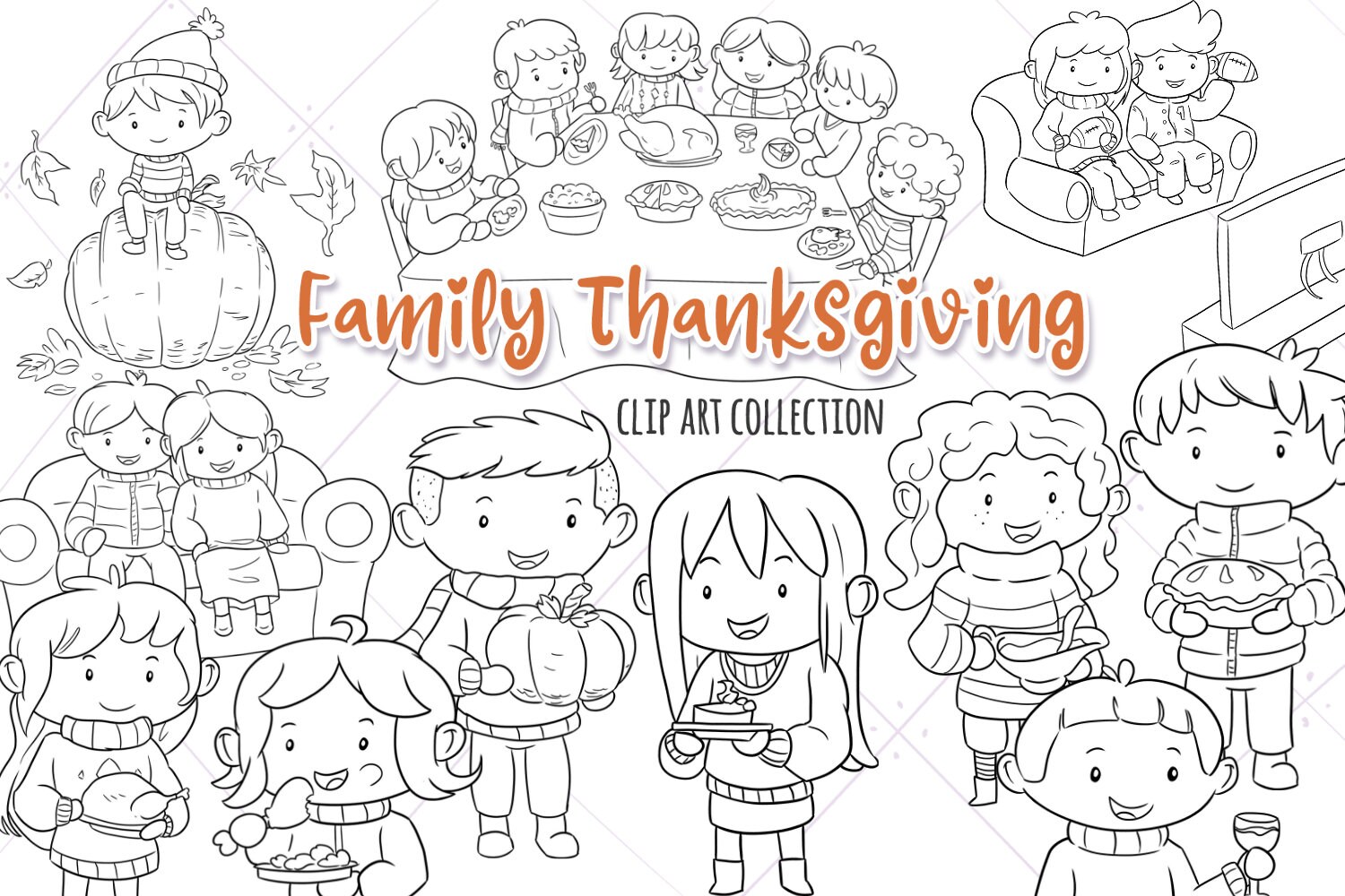 Thanksgiving Family Clipart