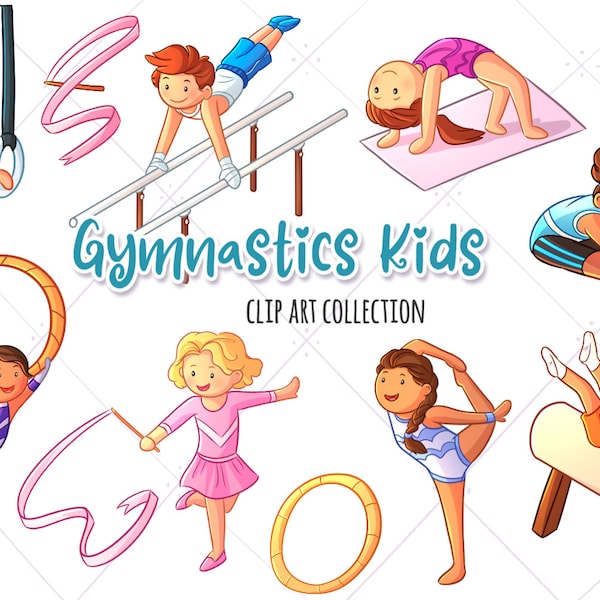 Gymnastic Clip Art - Etsy