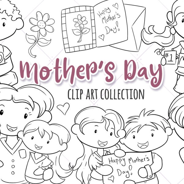 Mothers Day Clipart - Etsy