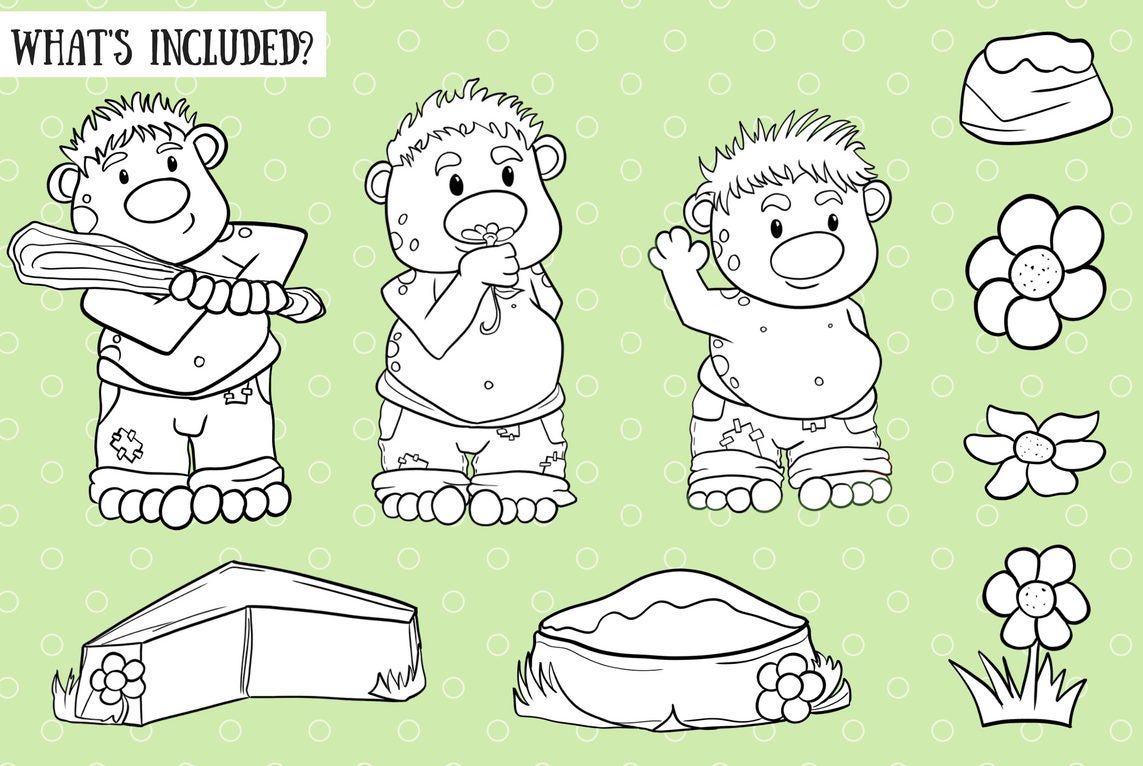 Cute Funny Trolls Digital Stamps - Silly Troll Illustrations - Trolls ...