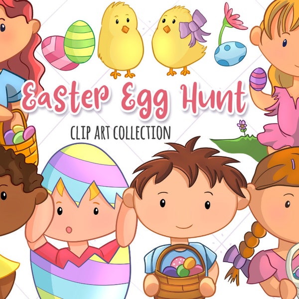 Egg Hunt Clip Art - Etsy