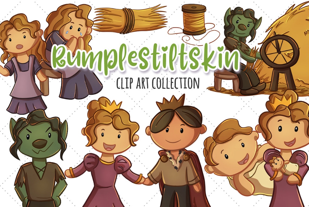 Rumplestiltskin Fairy Tale Clip Art Collection, Cute Storybook Clipart ...