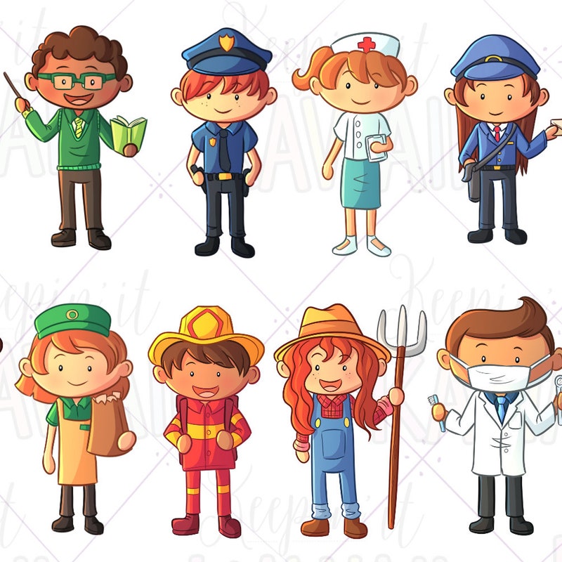 Community Helpers Clipart - Etsy