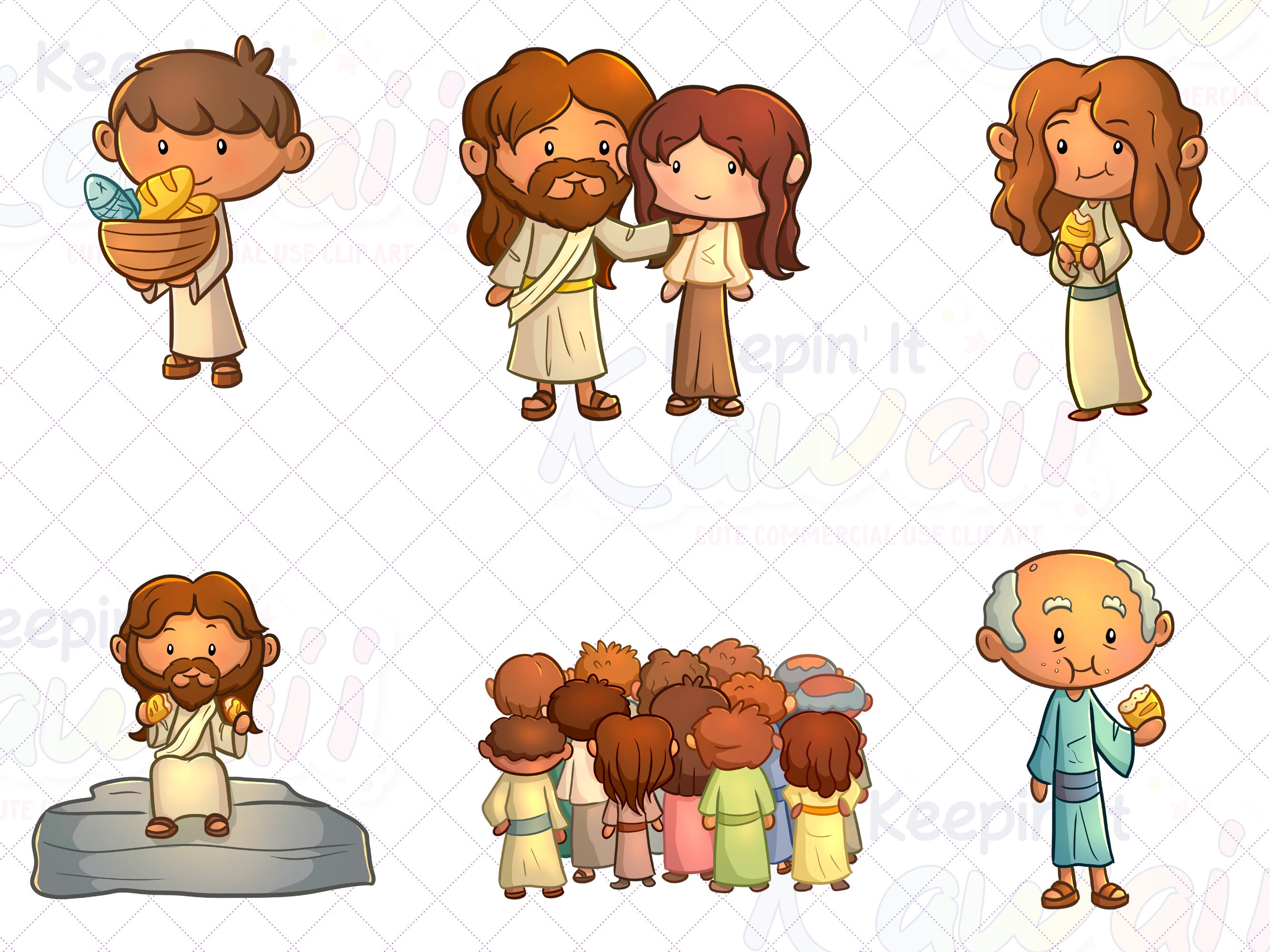 Jesús alimenta 5000 imágenes prediseñadas de la historia bíblica ...